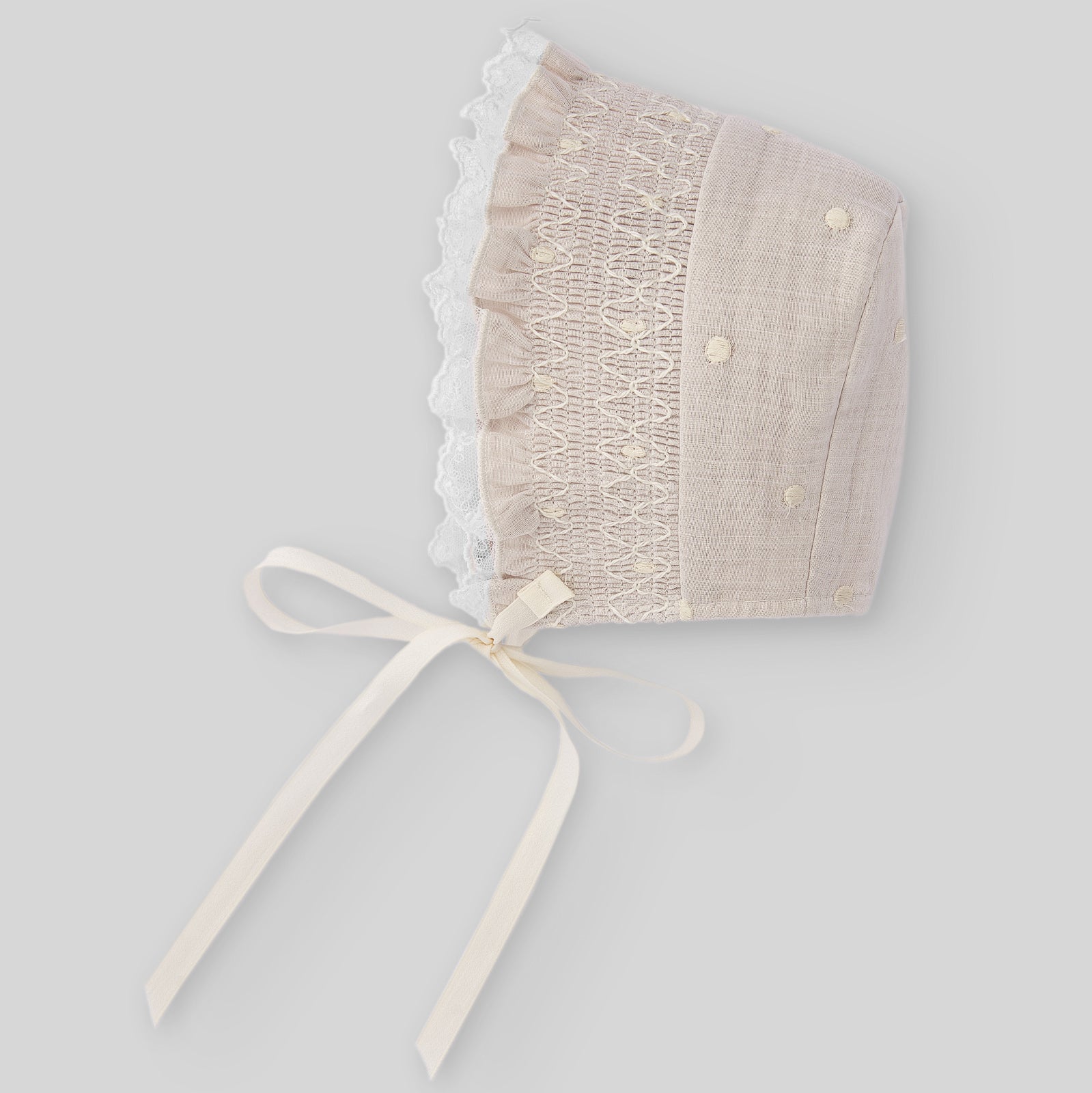 WOVEN NEWBORN BONNET "OPERA"