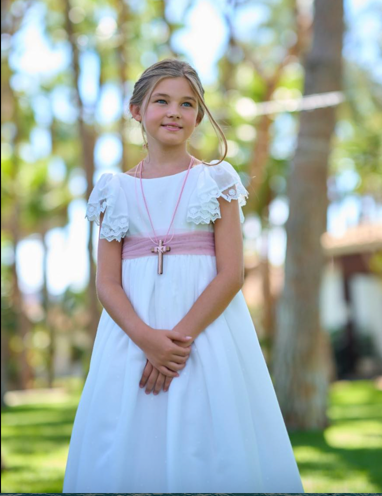COMMUNION DRESS ELISA / Optional chiffon sash