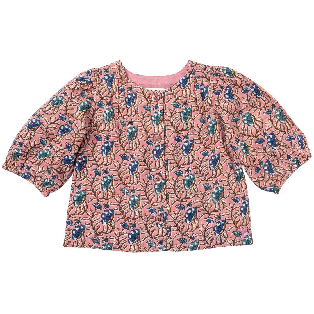 GIRLS BROOKE TOP - MAUVEGLOW VINE FLORAL